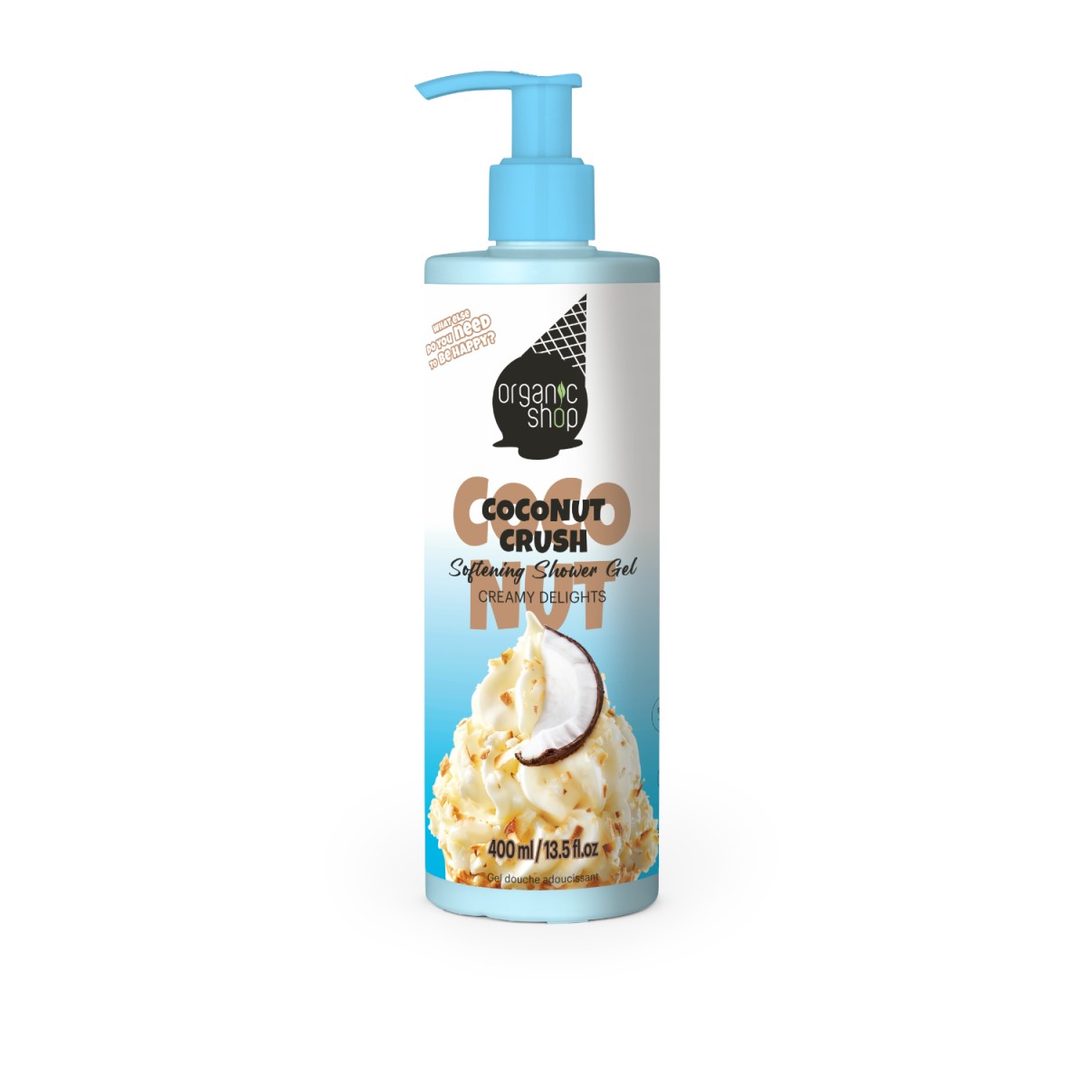 Gel douche noix de coco givrée adoucissant - Collection Crème Glacée